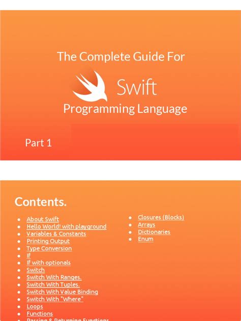 Swift Part1 Pdf Swift Programming Language Parameter Computer