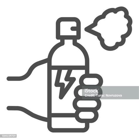 곤충 라인 아이콘 해충 방제 개념 흰색 배경에 곤충 스프레이 기호 모바일 및 웹 디자인을위한 윤곽 스타일 해충 독 아이콘에 대한 독풍선과 손 벡터 그래픽 개인 장식품에 대한