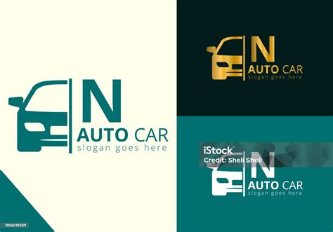 편지 N 자동차 로고 디자인 서식 파일 영감 벡터 일러스트 레이 션 0명에 대한 스톡 벡터 아트 및 기타 이미지 0명 3가지 개체 Gin Tonic Istock