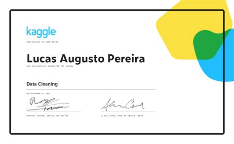 Lucas Augusto Pereira Completed The Data Cleaning Course On Kaggle