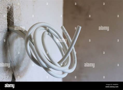 Repair Of Walls In The House Replacement Of Wiring And Sockets Stock Photo Alamy