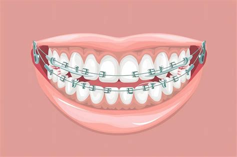 Premium Photo Braces Corrective Orthodontics Smiling Female Mouth