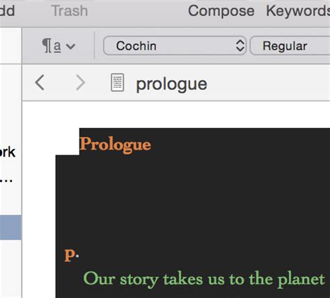 Formatting Scrivener For MacOS Literature Latte Forums