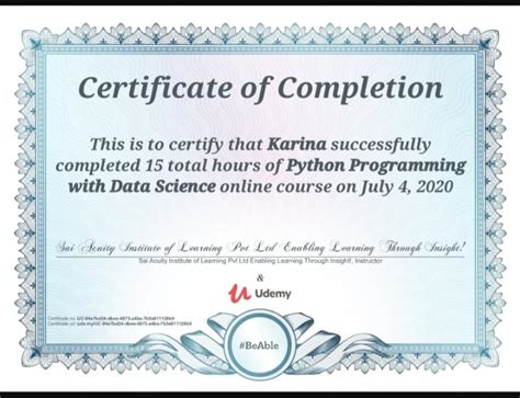 Karina Shekhawat On Linkedin Successfully Completed The Course Of Python Programming With Data