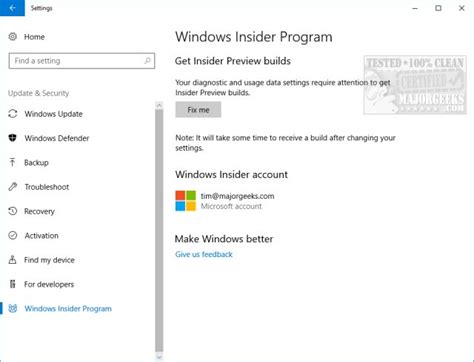 How To Download Windows Insider Preview Builds Including Windows MajorGeeks