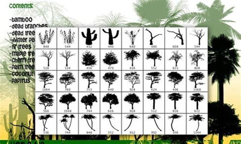 A Collection Of Useful Tree Brushes For Photoshop Naldz Graphics