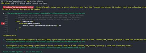 Laravel Solution I Need To Update Existing Foreign Key But I Cant Drop It In Order To Update It