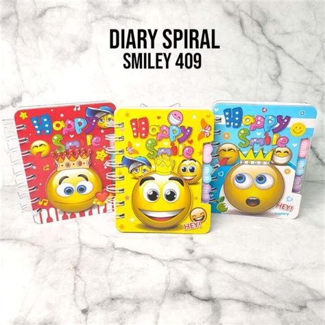 Notebook Spiral Emoticon A 409 Diary Spiral Kecil Lazada Indonesia