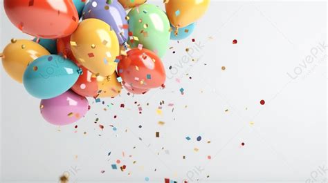 생생한 3d 풍선과 호일 색종이 계단식으로 축제 분위기를 조성 복사 공간 배경에 적합 계단식 배경 축제 풍선 배경 종이 공간 배경 이미지 Hd 계단식 축제 풍선