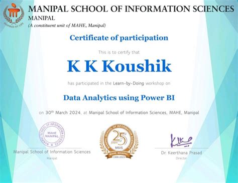 K K Koushik On Linkedin Dataanalytics Powerbi Learningjourney Manipalinstituteoftechnology