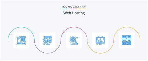 Web Hosting Blue 5 Icon Pack Including Server Backup Database Storage Hosting 17070746