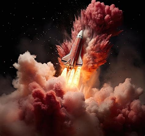 Premium Ai Image A Rocket Launcher Is Flying Through The Smoke And