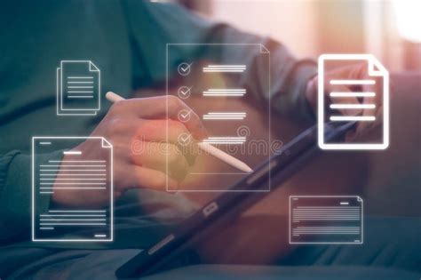 Document Data System Report Hr Technology Concept Stock Image Image