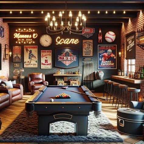 Luxurious Entertainment Focused Man Cave With Vintage Touches In 2024