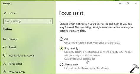 [how To] Configure Focus Assist In Windows 10