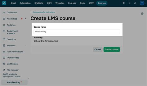 Create An LMS Project SendPulse