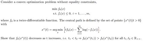 Solved Consider A Convex Optimization Problem Without