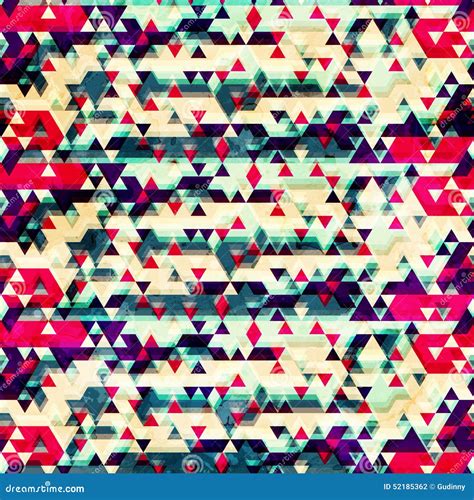 Vintage Triangle Seamless Pattern Stock Vector Illustration Of Paper Layout 52185362
