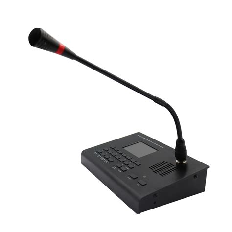SIP IP Network Paging Microphone With LCD Screen For Public Speaker Alarm System Audio System