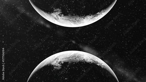 3d Animation With Approaching Planets Motion Collision Of Parallel