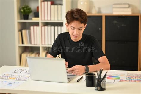 Creative Male Web Developer Working On Development Project For Mobile