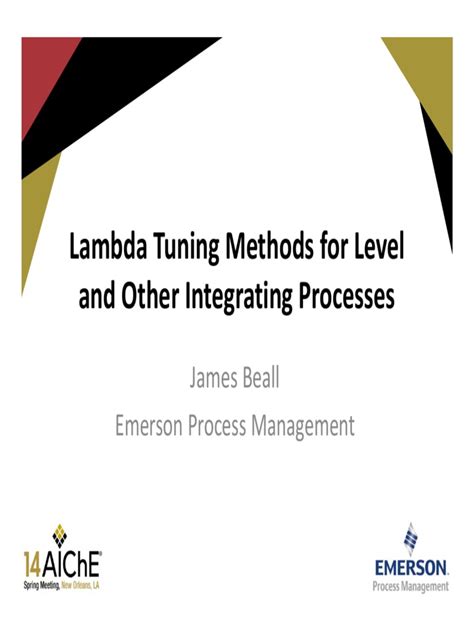 Aiche 2014 Paper 24a Lambda Tuning Methods For Level And Other