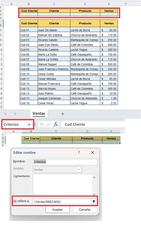 ENSEÑANZA PARA EL FUTURO VBA FILTROS AVANZADOS Práctica