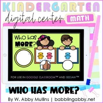 Comparing Quantities Digital Math Activity For Google Slides And Seesaw Babbling Abby