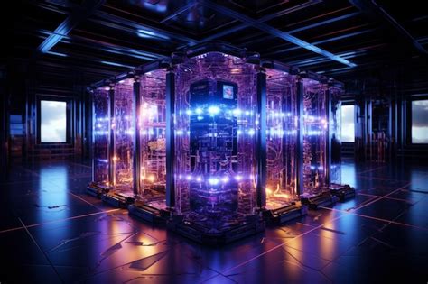 Premium Photo Super Quantum Computer Of The Future Abstract Design Of Futuristic Processor And
