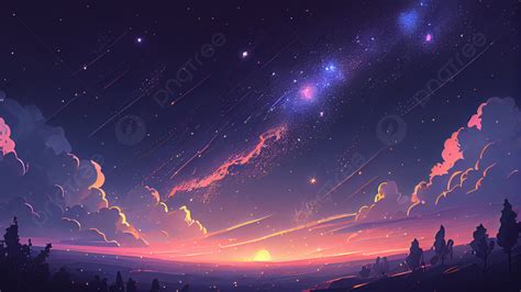 별이 빛나는 하늘을 배경으로 따뜻한 밤 별이 빛나는 하늘 별이 빛나는 하늘 배경 밤 배경 일러스트 및 사진 무료 다운로드 Pngtree