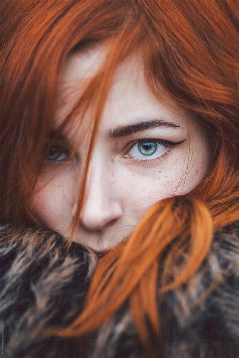 Beautiful Redhead With Freckles By Stocksy Contributor Maja Topcagic Stocksy