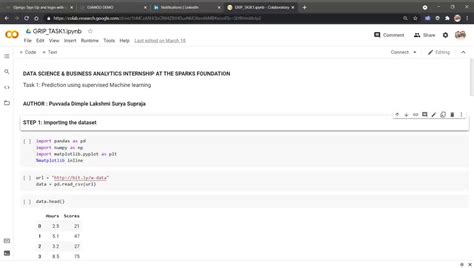 Video Completed Grip Task 1 Data Science Course Puvvada Dimple