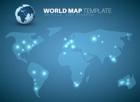 Global Network Connection Polygonal World Map Vector Image