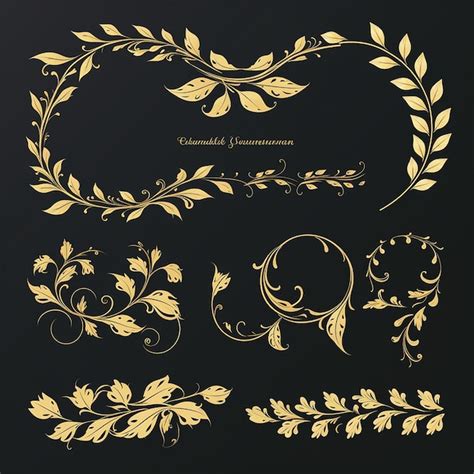 Premium Vector Flourish Vignette Scroll Victorian Curl Swirl Tattoo Certificate Calligraphic