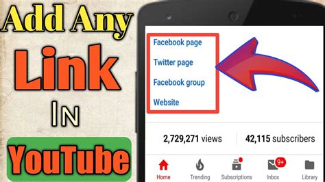 How To Add Any Link In Youtube About Youtube