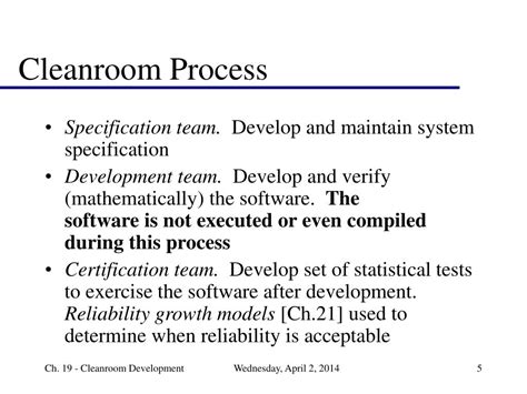 Ppt Cleanroom Software Development Powerpoint Presentation Free