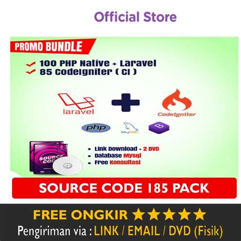 Promo Paket Source Code PHP Native Laravel CodeIgniter CI Siap Pakai Lifetime Diskon
