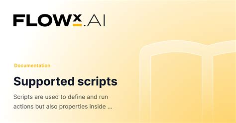 supported scripts docs