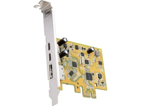 SUNIX USB 3 1 10G DisplayPort Alt Mode PCI Express Host Card With Dual USB Type C Receptacles