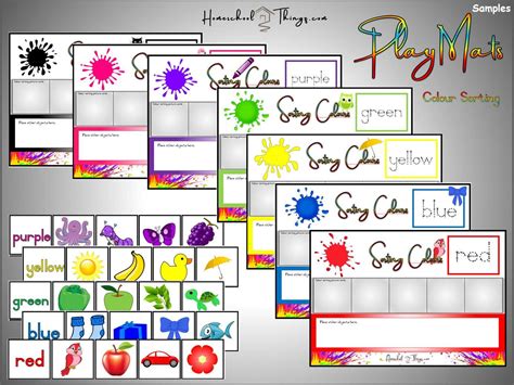 Colour Sorting Play Mats Pdf HomebabeThingz The Family Lifestyle Hub