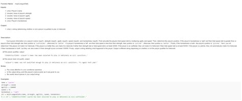 Solved Description If The Player Qualifies Output If