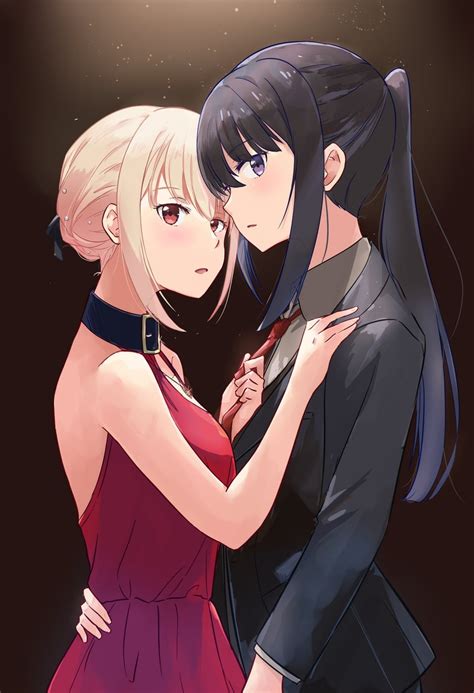 Nishikigi Chisato And Inoue Takina Lycoris Recoil Drawn By Chaiharu