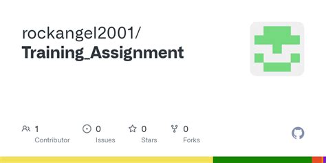 Github Rockangel2001trainingassignment