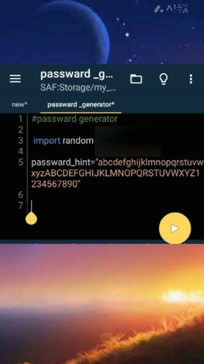 Simple Passward Generator Using Python Python Pydroid3 Pythonprogramming Youtube