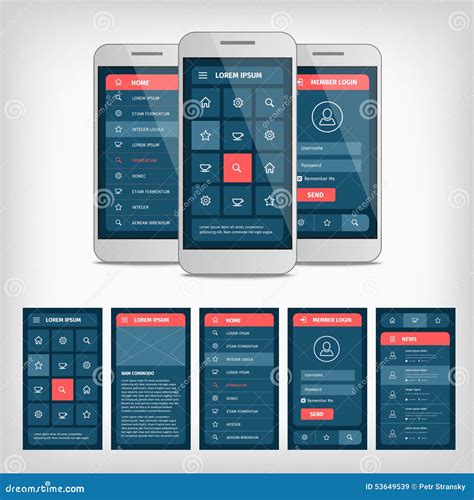 Vector Conception Of Mobile User Interface Stock Vector Illustration