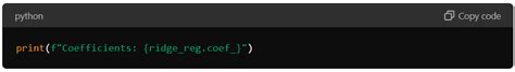 ridge regression in machine learning