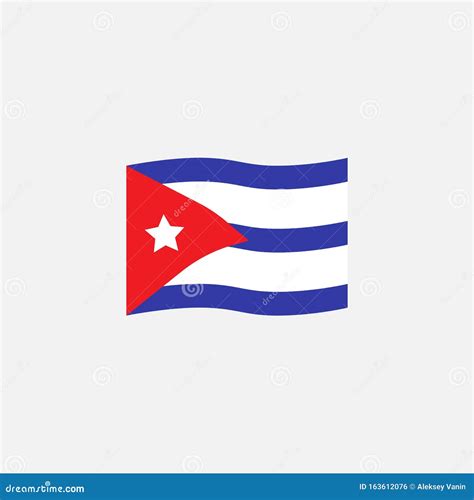 Cuba Flag Colors Flat Icon Stock Vector Illustration Of Nation 163612076