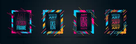 힙스터에 대한 텍스트 현대 미술 그래픽에 대한 벡터 프레임 골드와 동적 프레임 세련된 기하학적 블랙 배경 명함 초대장 기프트