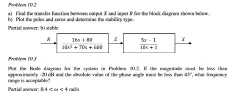 solved problem 10 2 a find the transfer function between