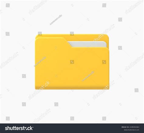 3d Realistic Data Folder Icon Vector Stock Vector Royalty Free 2199391963 Shutterstock
